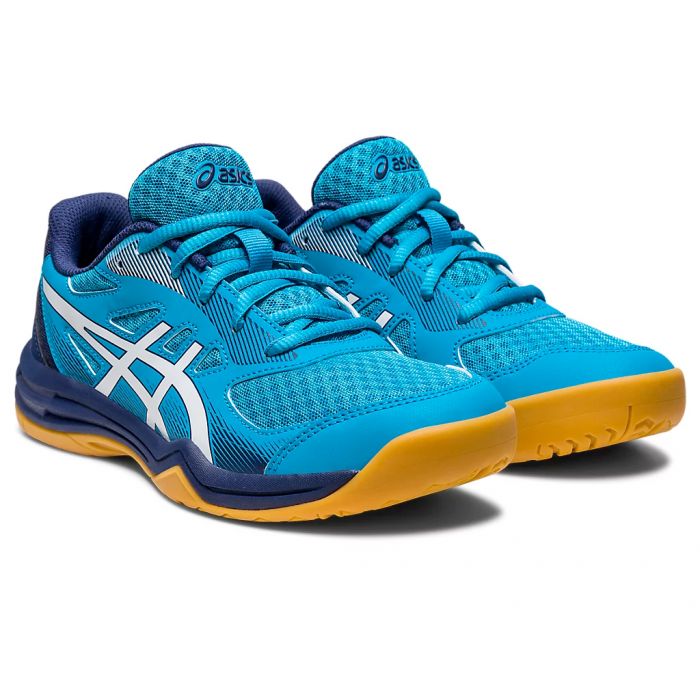Stockschlag dein Unihockey Shop Indoorschuh Asics Upcourt 5 Gs Kids Island Blue White